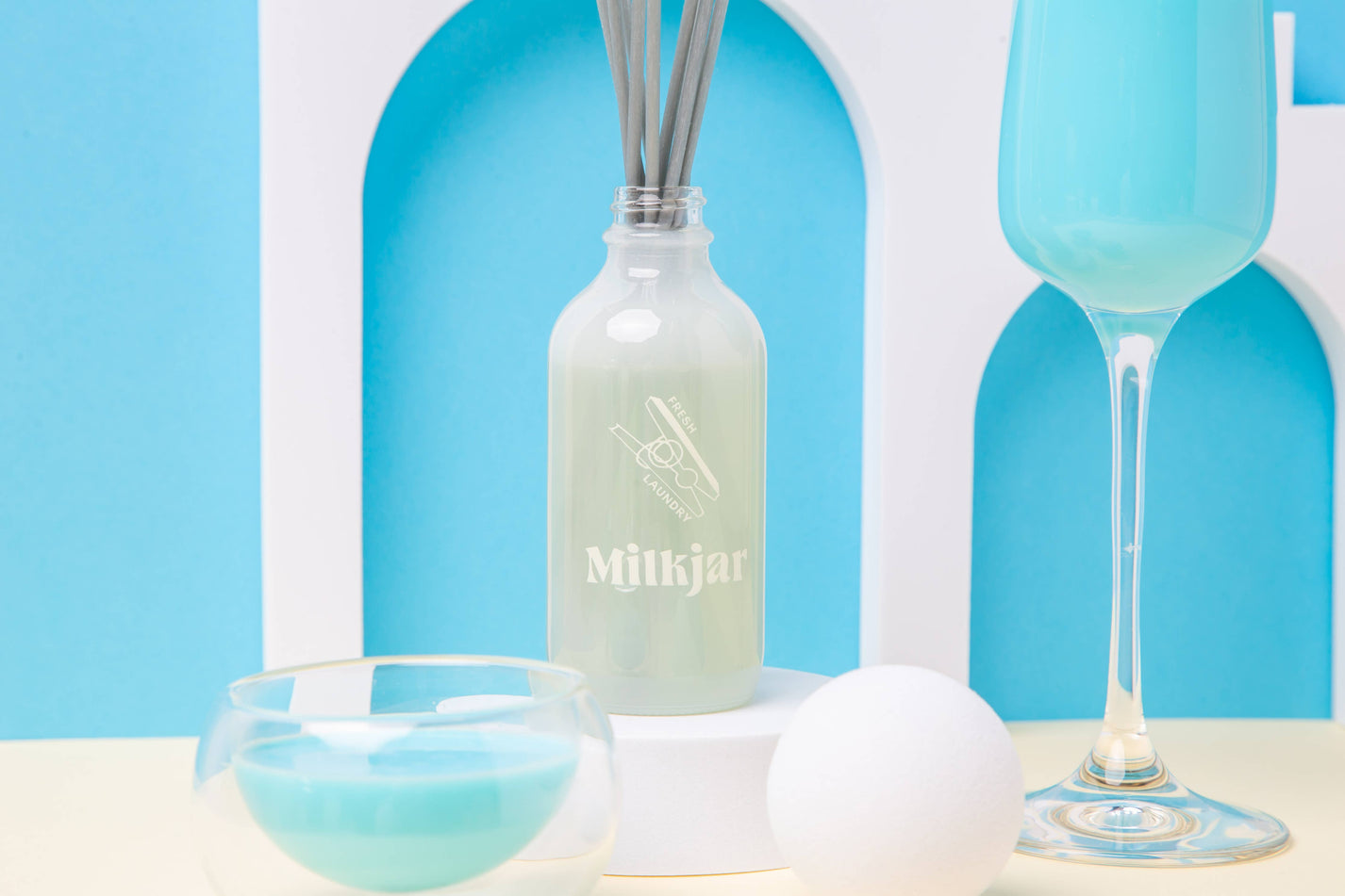 Fresh Laundry (Rain, Cotton & Vanilla) 4oz Reed Diffuser · Milk Jar Ca ...