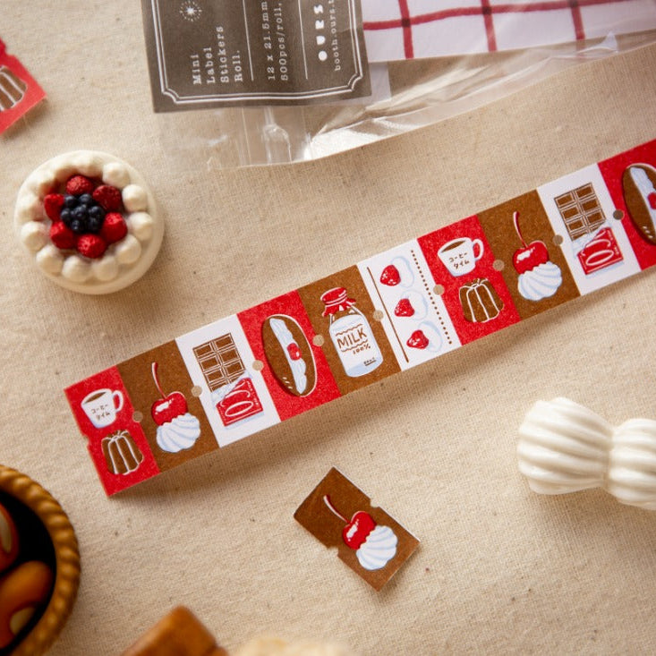 Afternoon Tea Time Label Sticker Roll · OURS Studio – Paper Plant Co.